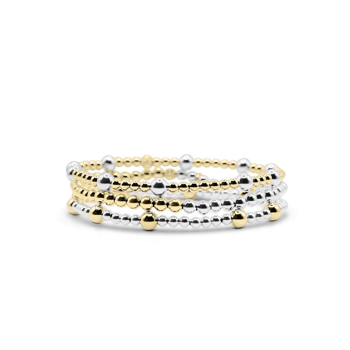 Radiant Gold and Silver Two-Tone Bracelet Stack – Bowood Lane