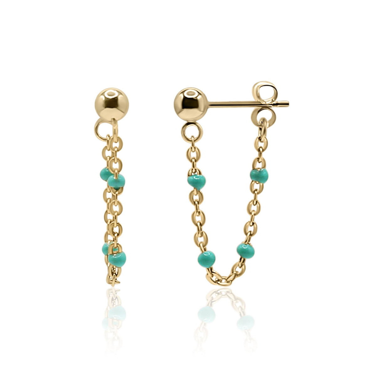 Sutton | 14k Gold Filled Earrings with Enamel – Bowood Lane